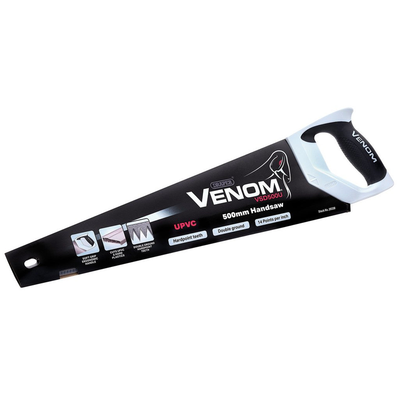 Draper Venom UPVC Handsaw, 500mm, 13tpi/14ppi – TheToolGroup