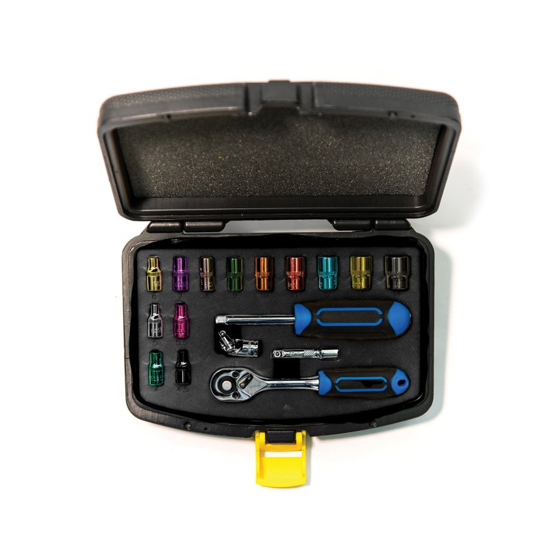 C.K Sure Drive 17 Piece Coloured Metric Socket Set 1/4in Drive ...
