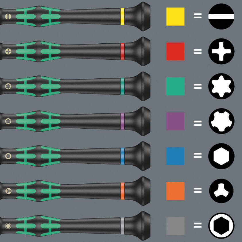 Wera 9715 Foam Insert Kraftform Micro Screwdriver Set 1, 24 Pce ...