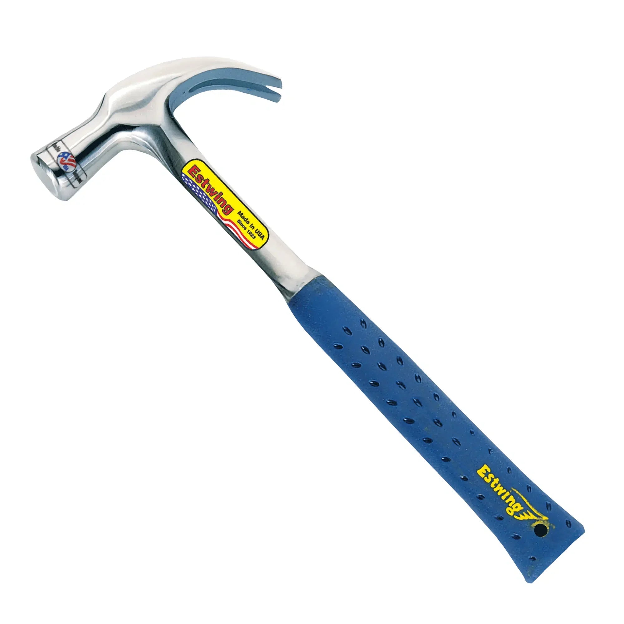 Estwing 24 oz Solid Steel English Pattern Claw Hammer Blue Nylon Vinyl ...
