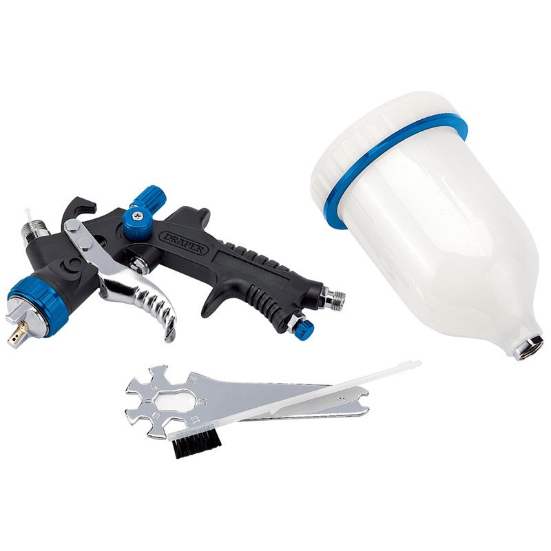 Draper Tools HVLP Air Spray Gun with Composite Body and 600ml Gravity ...