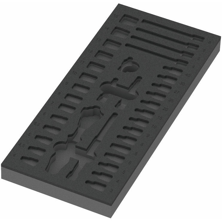 Wera 9820 Foam Insert 8000 A Zyklop 1/4" Ratchet Set 1, Empty (172 x 3 ...