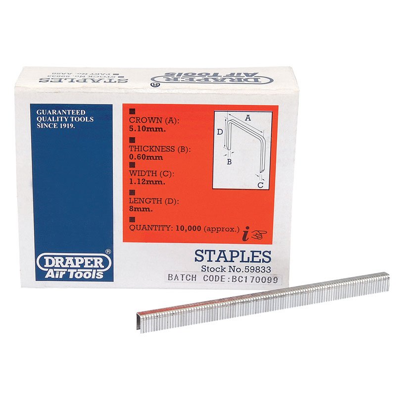 Draper Tools 8mm Staples (10000) For Sale Online - The Tool Group ...