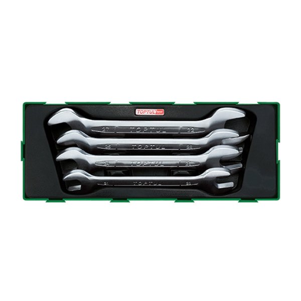 Toptul 4pc Double Open End Spanner Set - Metric (Modular Insert Tray S ...