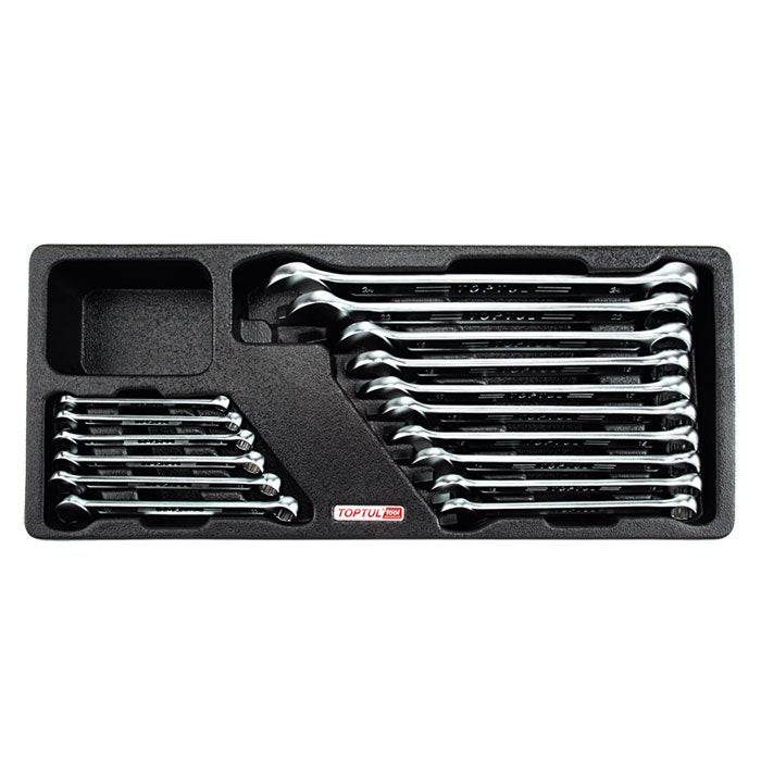 Toptul 16 Pce 15° Offset Hi-Performance Combination Spanner Set For ...