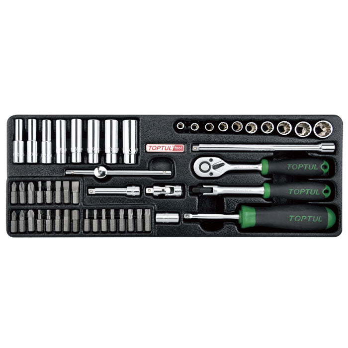 Toptul 50pc 1/4in Dr. 12pt Socket Set – TheToolGroup