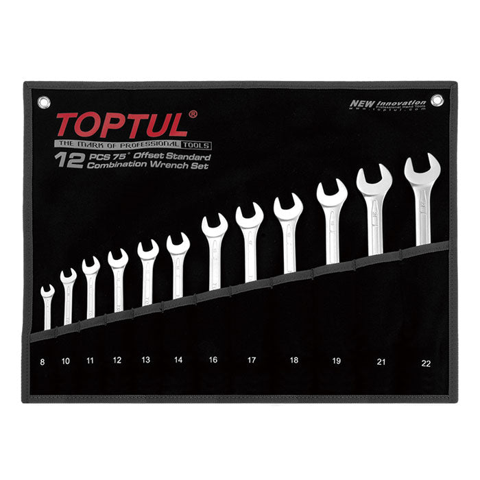 Toptul 12pc 75° Offset Standard Combination Spanner Set - Metric ...